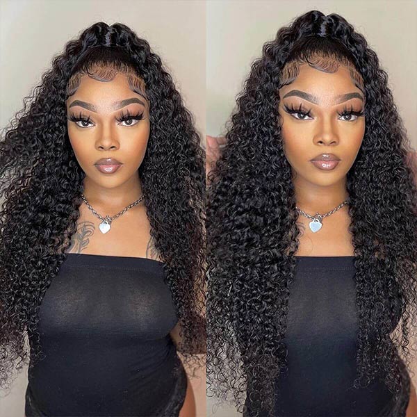 Mslynn Deep Curly 4x4 HD Lace Closure Human Hair Wigs For Women ...