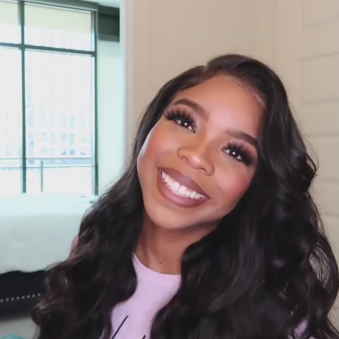 Mslynn Body Wave Wig Transparent 13x6 Lace Frontal Human Hair Wigs Pre ...